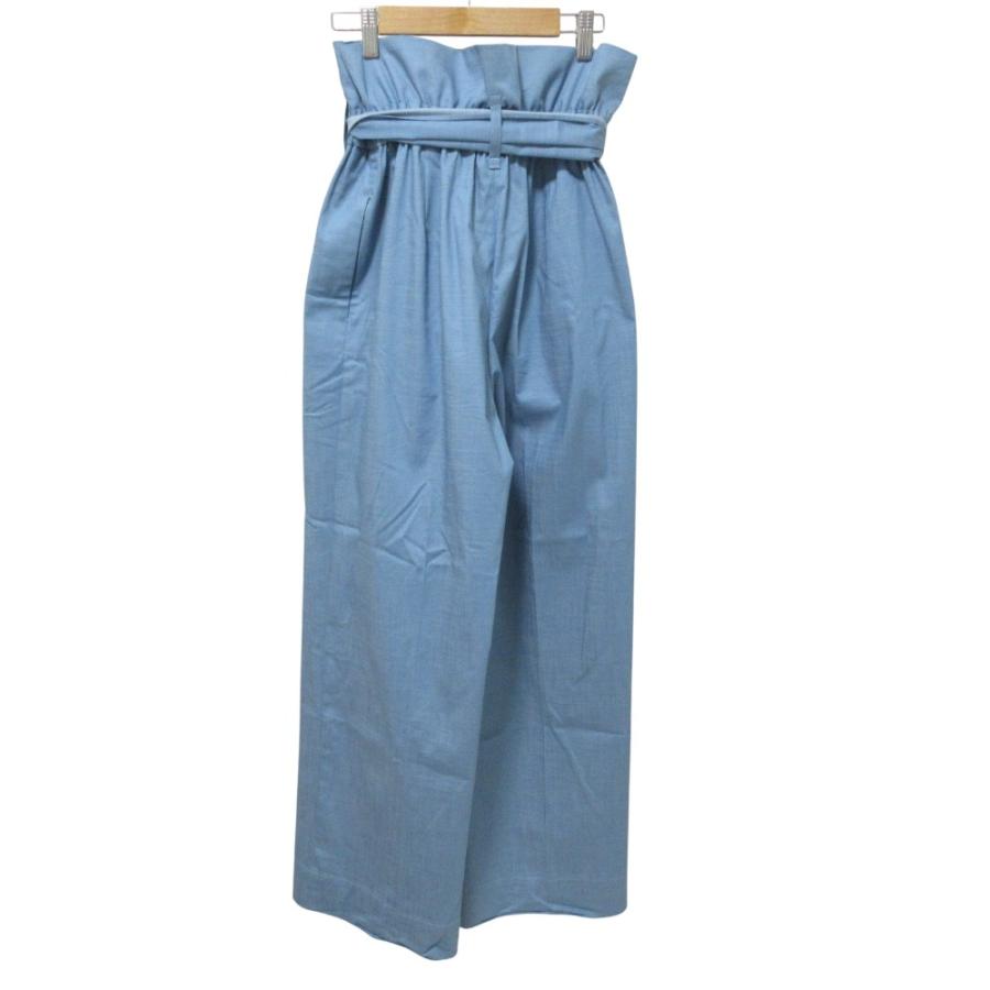 Yori 良品 24SS yori ヨリ ハイウエスト ビッグリボン ワイドパンツ 38 ブルー レディース 古着 中古 : ブランド古着のリュクス - 通販 - Yahoo!ショッピング