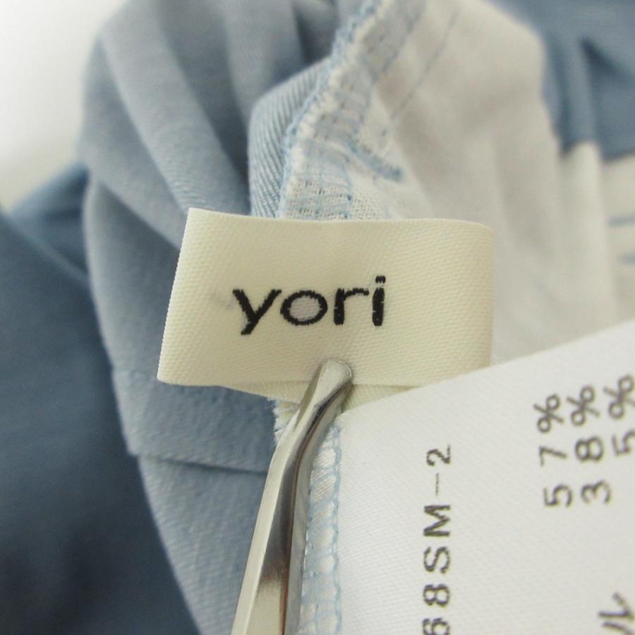 Yori 良品 24SS yori ヨリ ハイウエスト ビッグリボン ワイドパンツ 38 ブルー レディース 古着 中古 : ブランド古着のリュクス - 通販 - Yahoo!ショッピング
