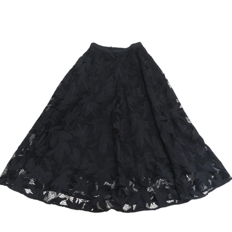 GRACE CLASS 美品 24SS Grace Class グレースクラス ケミカルリーフ レース ロング フレアスカート 36 ブラック レディース 古着 中古 : ブランド古着の ...