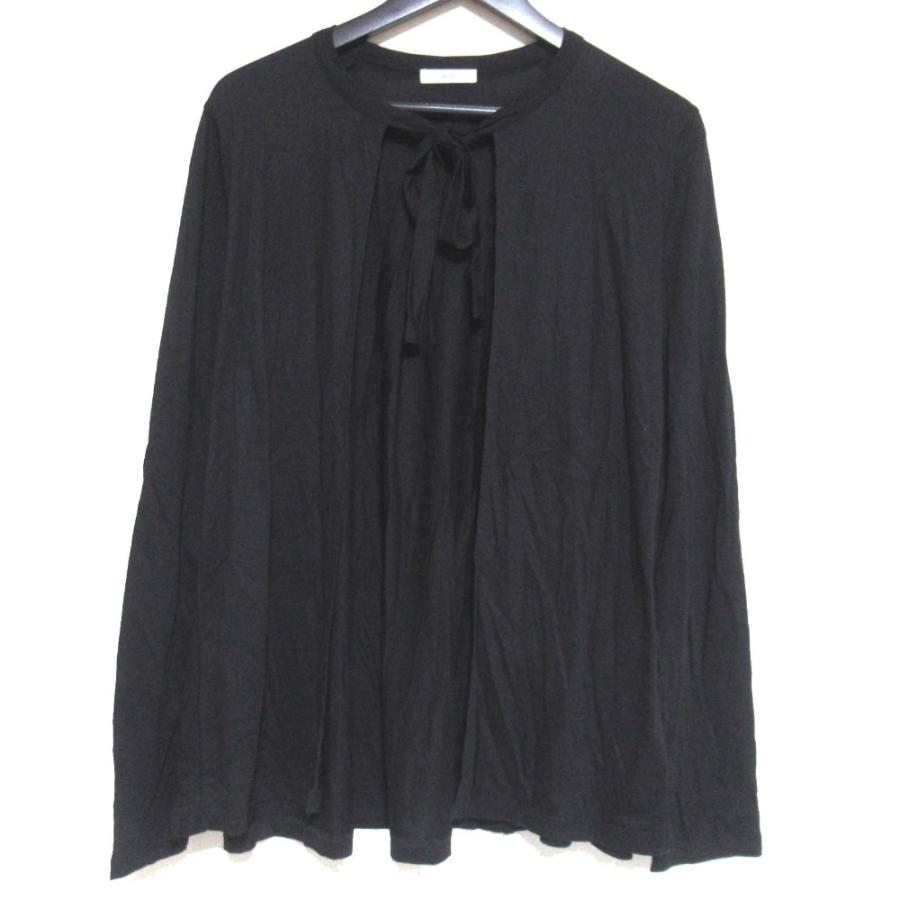 Yori 美品 yori ヨリ 長袖 リボン カーディガン YR1915-055SM Fサイズ ブラック レディース 古着 中古 : ブランド古着のリュクス - 通販 - Yahoo!ショッピング