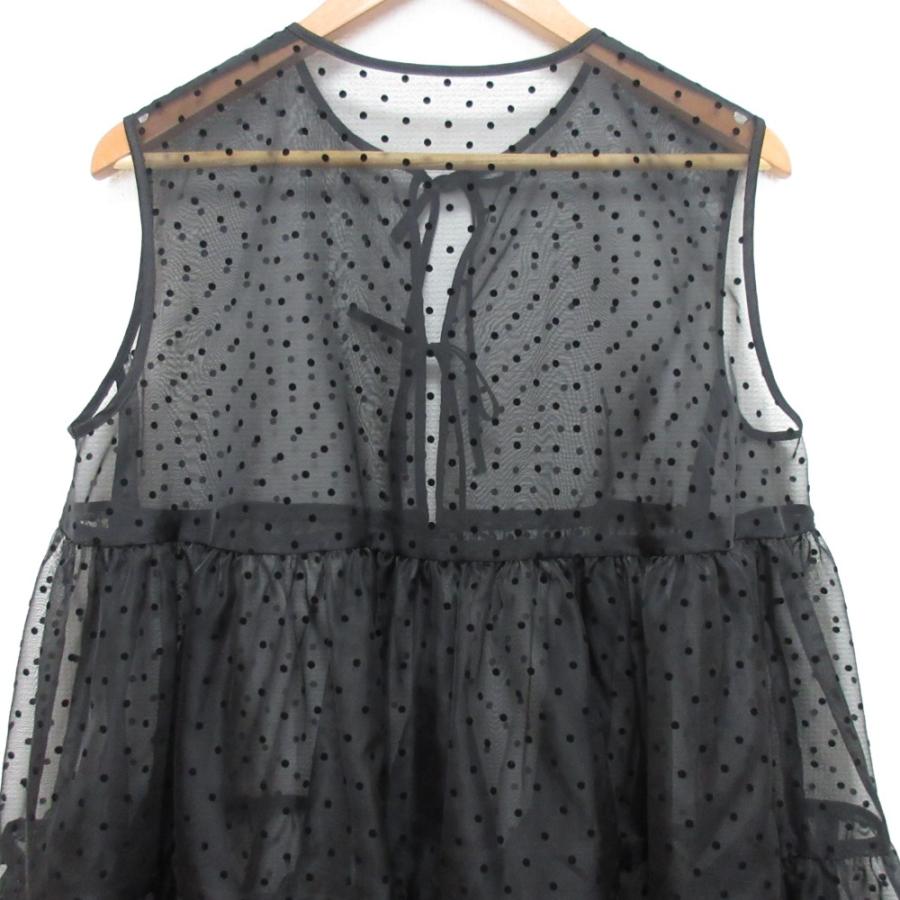Yori 未使用 24SS yori ヨリ ドットフロッキーティアードジレ YR21-24050SM サイズF ブラック レディース 古着 中古 : ブランド古着のリュクス - 通販 ...