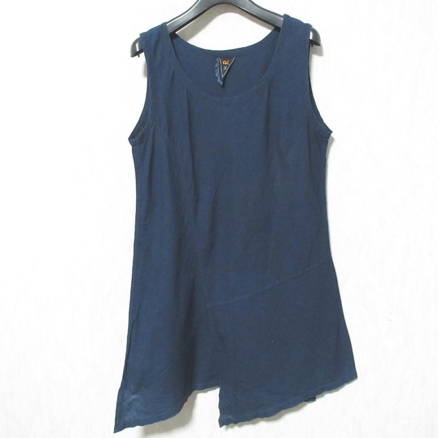 美品 R by 45rpm アールバイフォーティファイブアールピーエム ノースリーブ カットソーチュニック サイズ3 インディゴ レディース 古着 中古 : ブランド古着のリュクス - 通販 ...