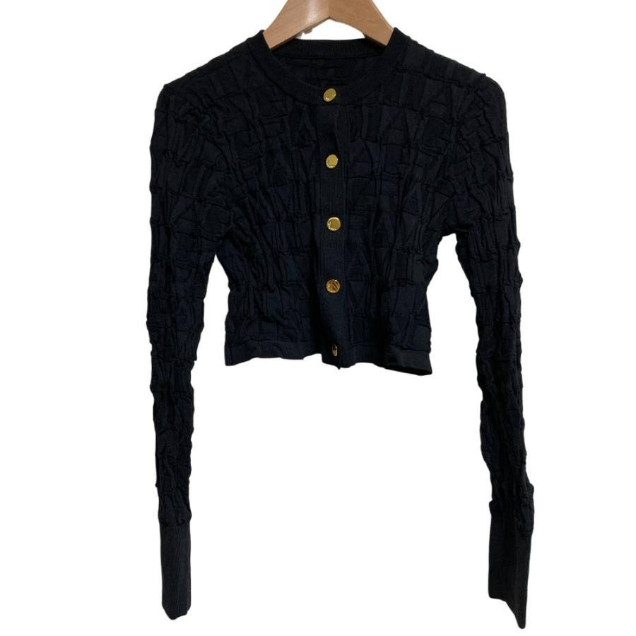 Diagram 美品 25SS ダイアグラム グレースコンチネンタル モノグラムニットカーディガン 0325153351 サイズ36 ブラック レディース 古着 中古 : ブランド古着の ...