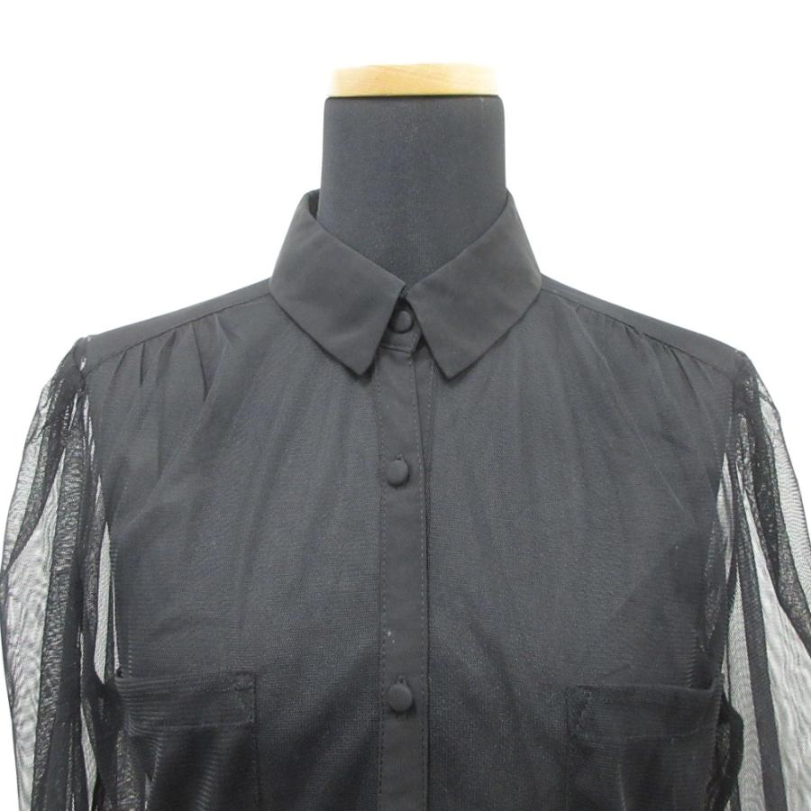 E hyphen world gallery 新品同様 イーハイフンワールドギャラリー レース チュール ドレス ワンピース シアー 襟付き 20166H42000 レディース 古着 中古 ...