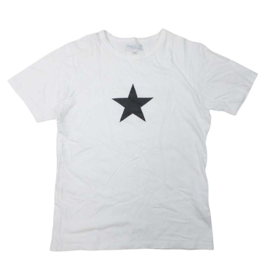 agnes b. HOMME アニエスベー オム SD02 TS エトワール Tシャツ 半袖 星 プリント カットソー クルーネック T0 白 ホワイト レディース 古着 中古 : ブランド ...