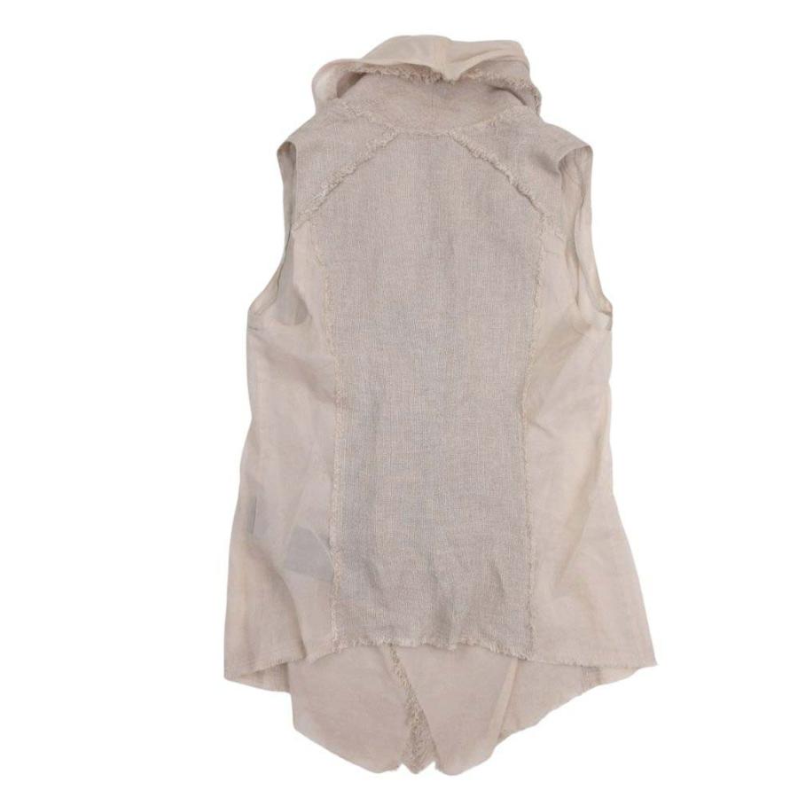 bajra 良品 バジュラ リネン コットン 異素材ミックス カットオフベスト ジレ カットソー 羽織 2 キナリ ベージュ レディース 古着 中古 : ブランド古着のリュクス - 通販 ...