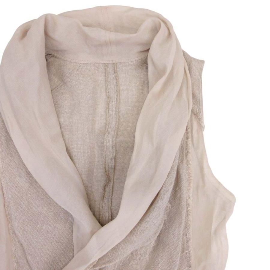 bajra 良品 バジュラ リネン コットン 異素材ミックス カットオフベスト ジレ カットソー 羽織 2 キナリ ベージュ レディース 古着 中古 : ブランド古着のリュクス - 通販 ...