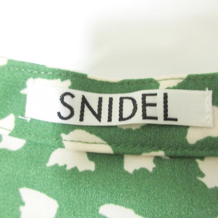 SNIDEL 美品 21AW スナイデル ロング デコルテオープンドットプリントワンピース 2 グリーン レディース 古着 中古 : ブランド古着のリュクス - 通販 - Yahoo!ショッピング