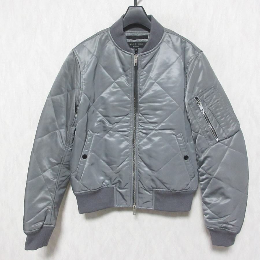 rag & bone（ラグ&ボーン） 美品 RAG & BONE キルティング ボンバージャケット MA-1 ブルゾン XS グレー レディース 古着 中古 : ブランド古着のリュクス ...