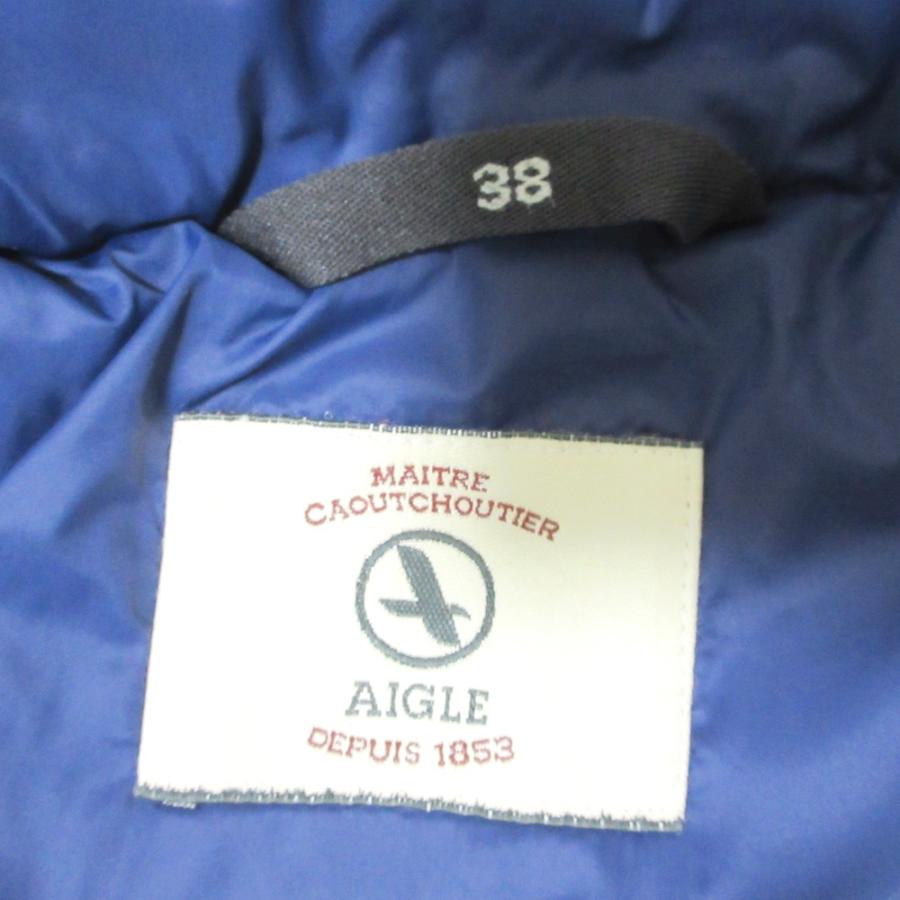 AIGLE 美品 エーグル ナイロン ジップアップ ショート丈 キルティングダウンジャケット ブルゾン 38 ブルー レディース 古着 中古 : ブランド古着のリュクス - 通販 ...