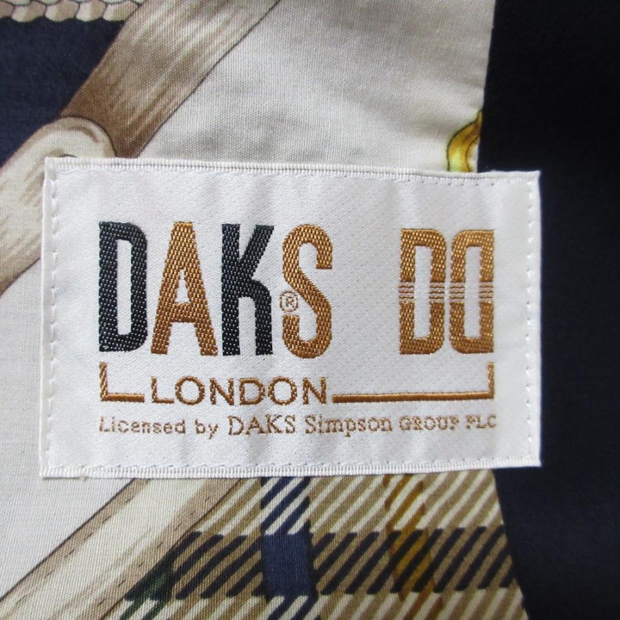 DAKS クリーニング済 美品 ダックス ヴィンテージ 金ボタン 裏地スカーフ柄 コットン ステンカラーコート 9AR 9号 ネイビー レディース 古着 中古 : ブランド古着のリュクス ...