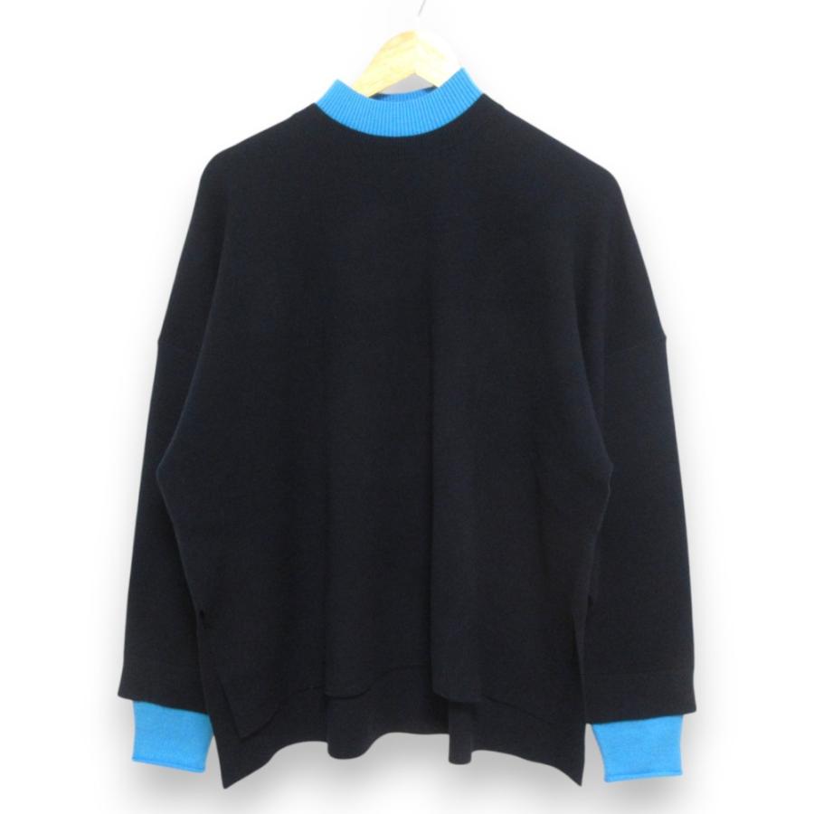 ENFOLD（エンフォルド） 未使用 24AW ENFOLD オンライン完売モデル LAYERED NECK BOX PULLOVER ニット セーター 300HA270−2240 38 ...