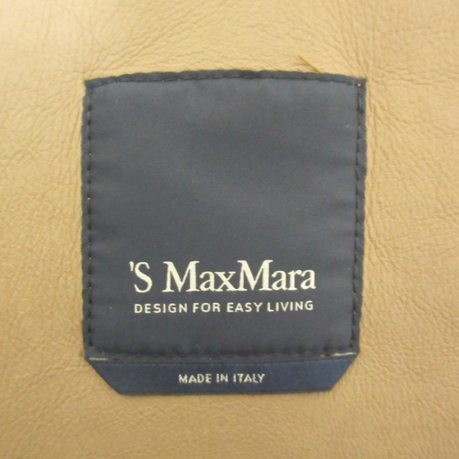 美品 S Max Mara エスマックスマーラ 2023年モデル ボアムートンコート 42 ベージュ レディース 古着 中古 : ブランド古着 ...