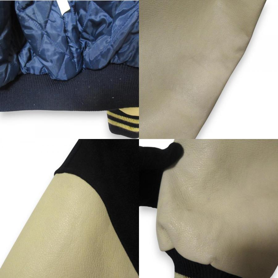 VAN JAC ヴァンヂャケット ヴィンテージ ウールブレンド ロゴワッペン アワードジャケット スタジャン JW-10504 LL ネイビー×アイボリー メンズ 古着 中古 : ブランド古着 ...