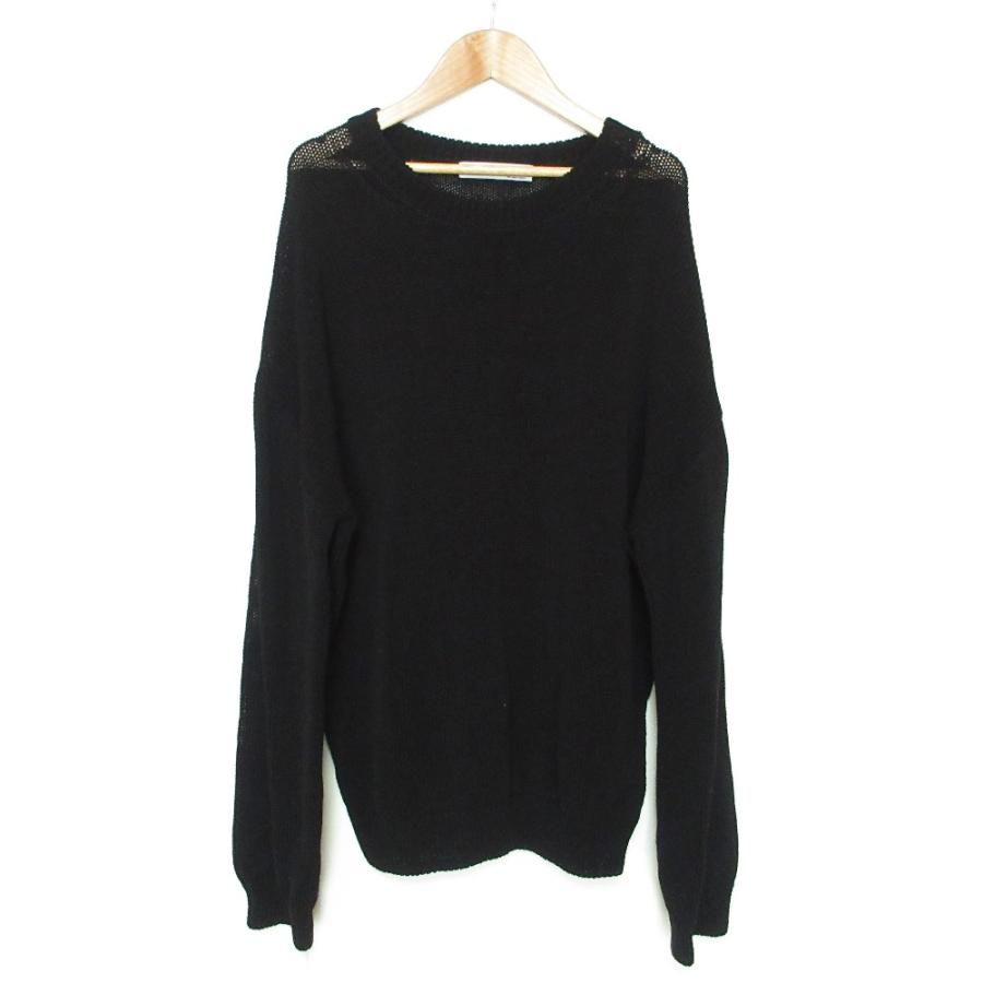 美品 22SS hello,bonjour! L'Appartement ハローボンジュール アパルトモン GENTLEMAN KNIT ニット プルオーバー ブラック レディース 古着 中古 ...