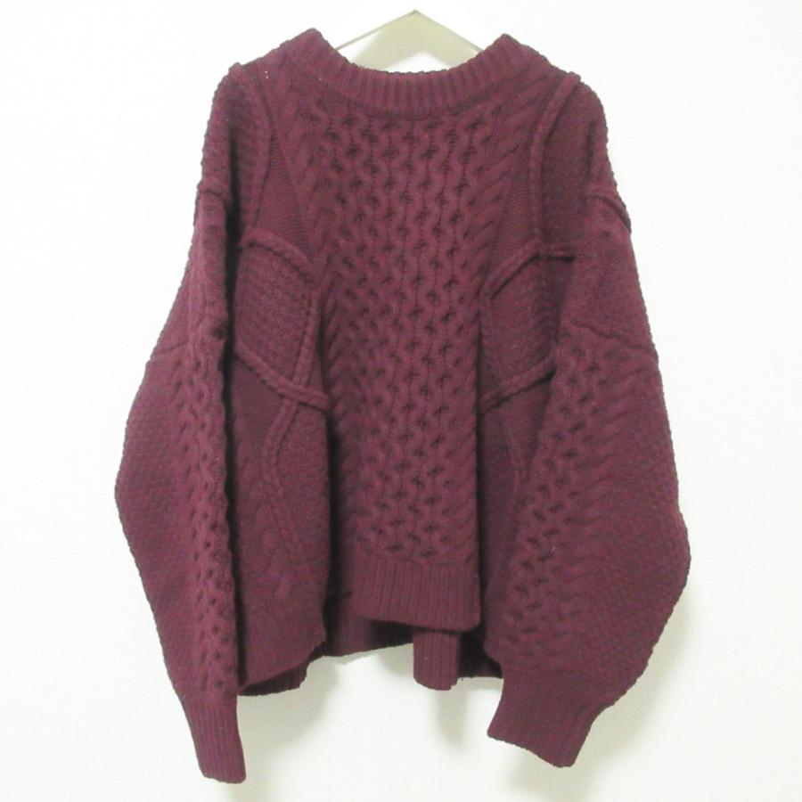 CLANE 美品 クラネ 3Dケーブルニットトップス セーター サイズ1 ボルドー レディース 古着 中古 : ブランド古着のリュクス - 通販 - Yahoo!ショッピング