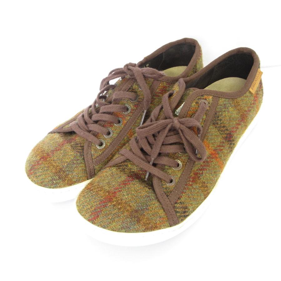 BIRKENSTOCK 良品 ビルケンシュトック ARRAN アラン ハリスツイード ローカット スニーカー 39E 25cm ブラウン レディース 古着 中古 : ブランド古着のリュクス ...