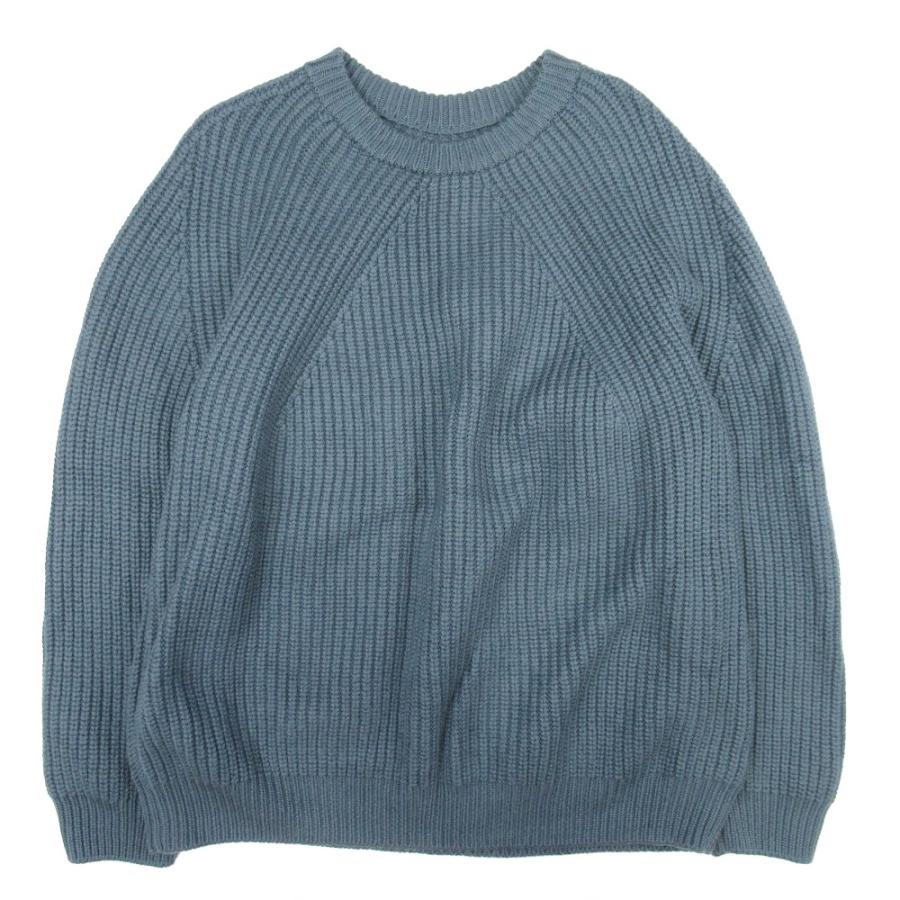 新品同様 19aw BATONER バトナー SIGNATURE-CREWNECK ニット セーター シグネチャー クルーネック 3/L ブルーグレー メンズ 古着 中古 : ブランド古着の ...