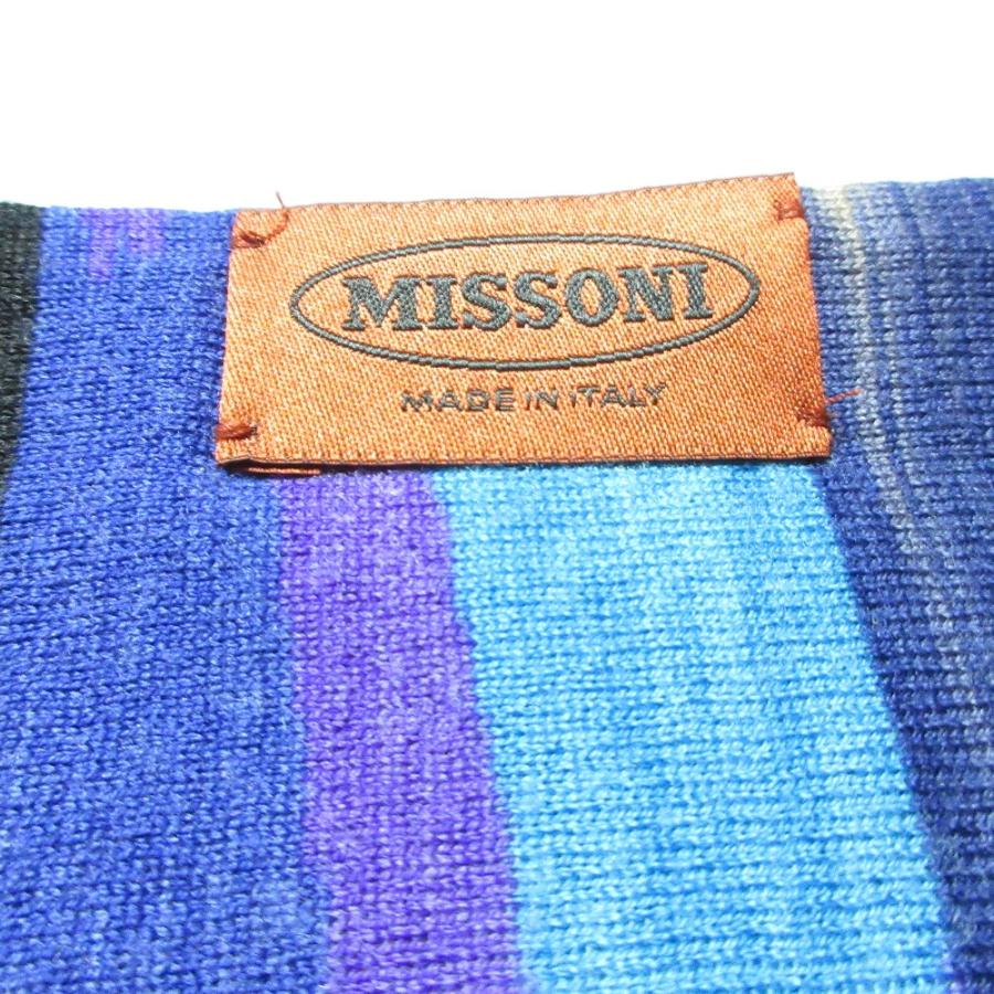 MISSONI 美品 ミッソーニ ボーダー ロングマフラー ストール マルチカラー レディース 古着 中古 : ブランド古着のリュクス - 通販 - Yahoo!ショッピング