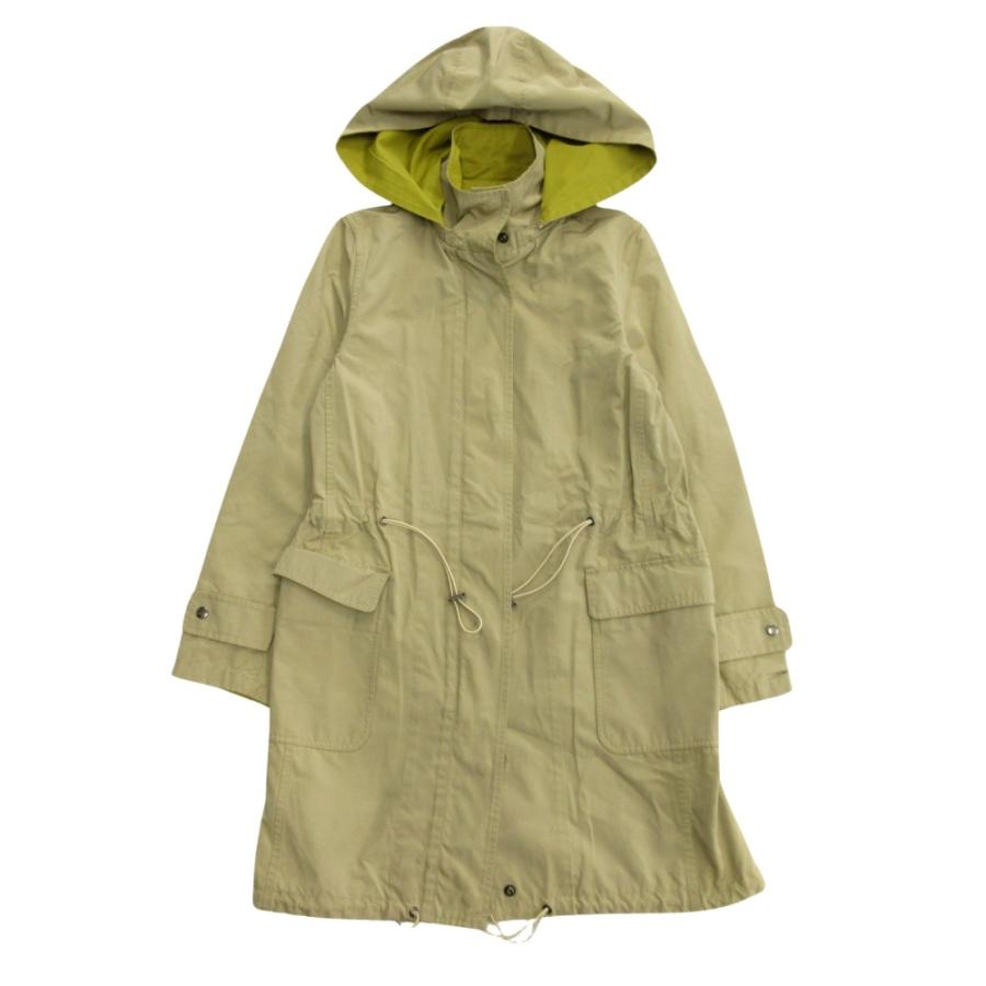 LAUTREAMONT ロートレアモン リバーシブル ミリタリー コート パーカー ジャケット ブルゾン 38 ベージュ 黄 イエロー レディース 古着 中古 : ブランド古着のリュクス ...