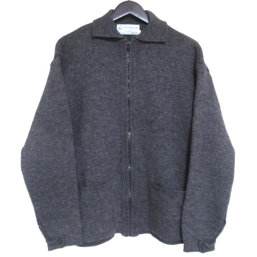 INVERALLAN（インバーアラン） 美品 シップス別注 ジップアップ ブリティッシュウール ニットジャケット サイズ42 チャコールグレー ...