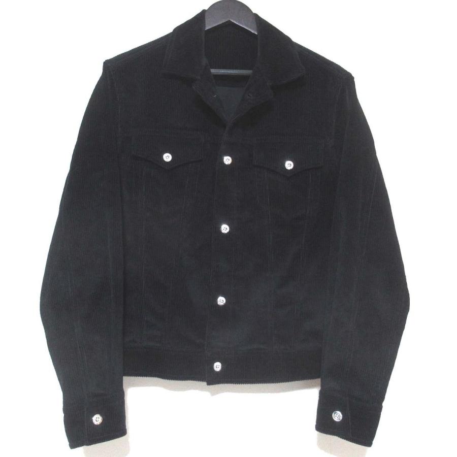 Bagutta 美品 BAGUTTA バグッタ シルバーボタン ストレッチ コーデュロイ Gジャンタイプ ブルゾン ジャケット NCLINT 10696 Sサイズ ブラック メンズ 古着 中古 ...