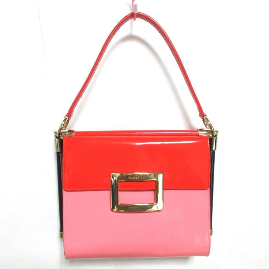 Roger Vivier 美品 ロジェヴィヴィエ MISS VIV SMALL エナメル 2WAY ハンドバッグ ショルダーバッグ マルチ ...
