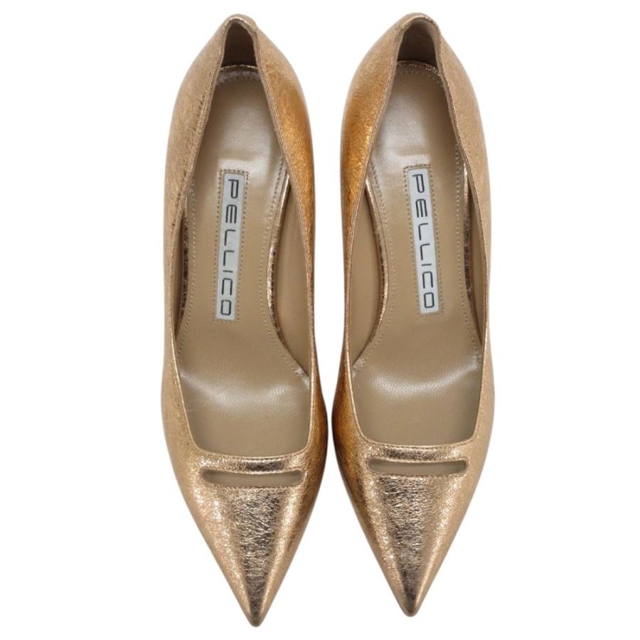 PELLICO 美品 ペリーコ ANELLI メタリックレザー ポインテッドトゥ パンプス 34 1/2 22cm相当 ピンク レディース 古着 中古 : ブランド古着のリュクス - 通販 ...