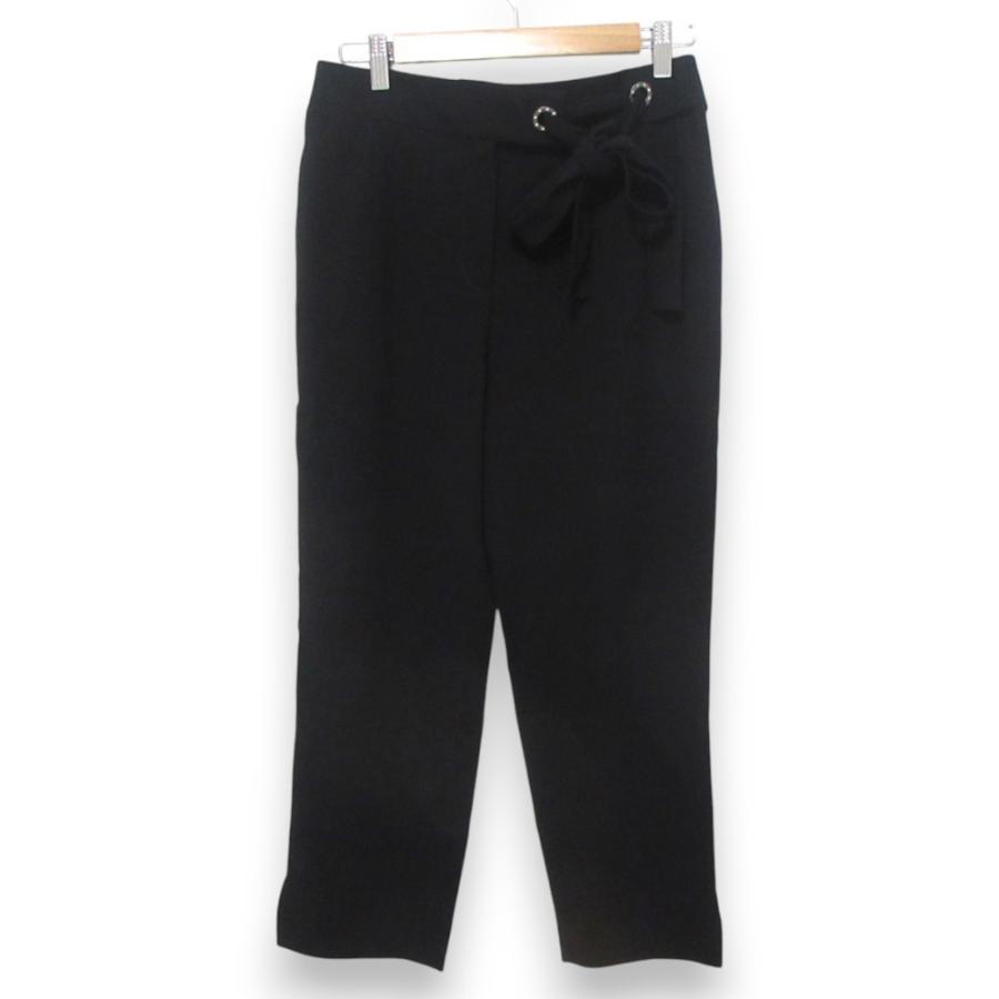 Rene 新品同様 basic ルネベーシック ウエストリボン テーパードパンツ スラックス サイズ38 ブラック レディース 古着 中古 : ブランド古着のリュクス - 通販 - Yahoo ...