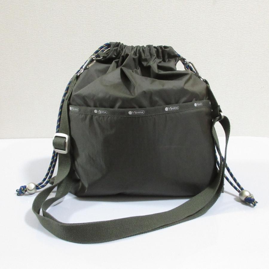 LeSportsac 良品 レスポートサック 大草直子 コラボ エッセンシャルコレクション DRAWSTRING SHOULDER ショルダーバッグ 3978 カーキ レディース 古着 中古 ...