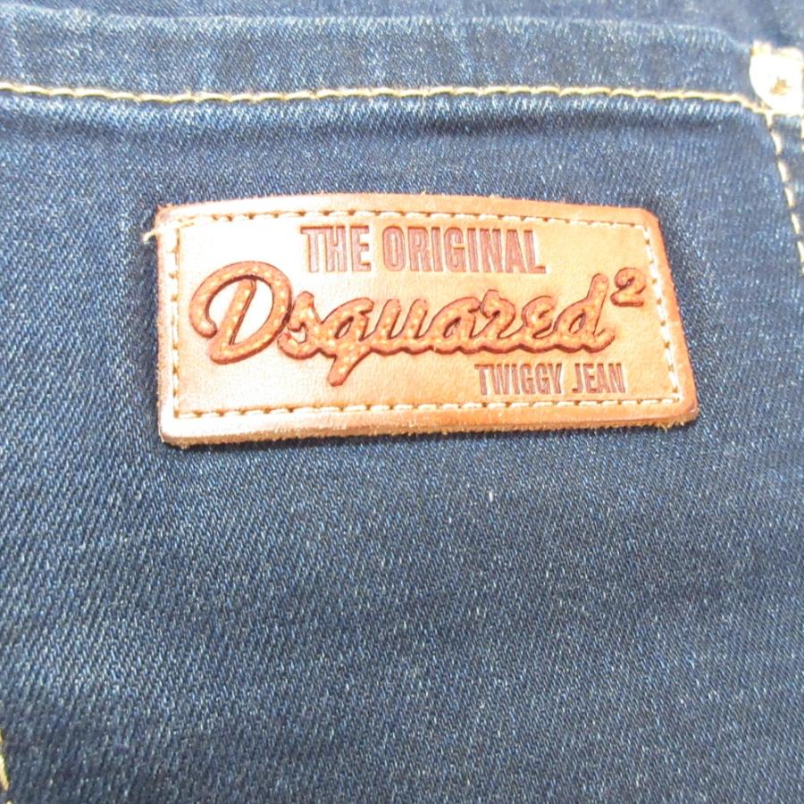DSQUARED2 美品 ディースクエアード 裾ジップ ストレッチ スキニー デニムパンツ 38 インディゴ レディース 古着 中古 : ブランド古着のリュクス - 通販 - Yahoo!ショッピング