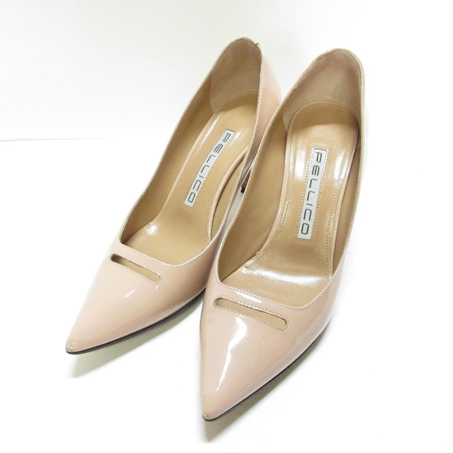 PELLICO ペリーコ アネッリ パテントレザー ポインテッドトゥ パンプス 35 22cm ピンクベージュ レディース 古着 中古 : ブランド古着のリュクス - 通販 - Yahoo ...