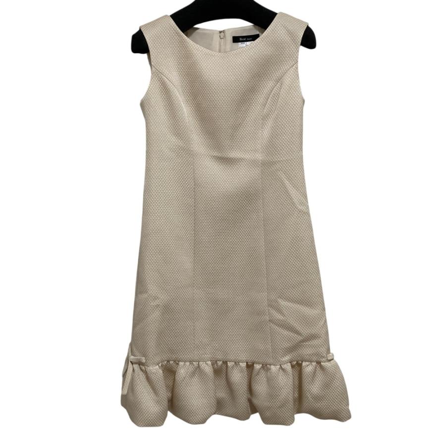 Rene 未使用 basic ルネベーシック リボン フリルヘム ノースリーブ ミニドレス ワンピース 34 アイボリー レディース 古着 中古 : ブランド古着のリュクス - 通販 ...
