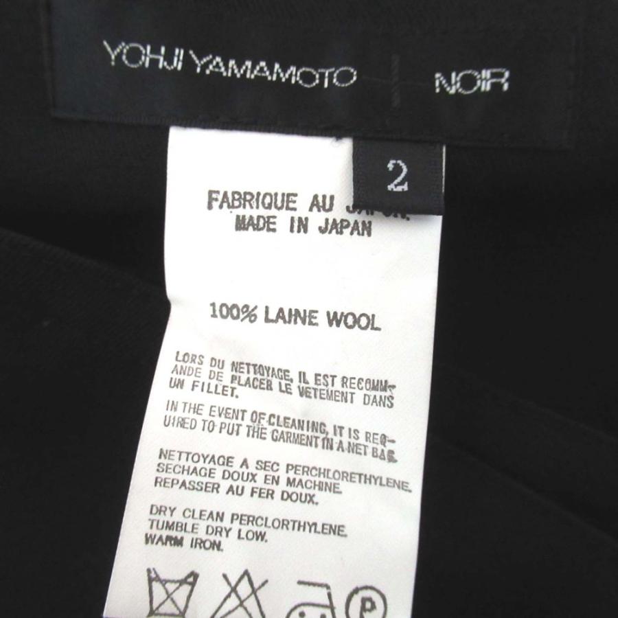 YOHJI YAMAMOTO +NOIR 美品 ヨウジヤマモト プリュスノアール レイヤード ワイドパンツ NJ-P04-102 2サイズ ブラック レディース 古着 中古 : ブランド古着の ...
