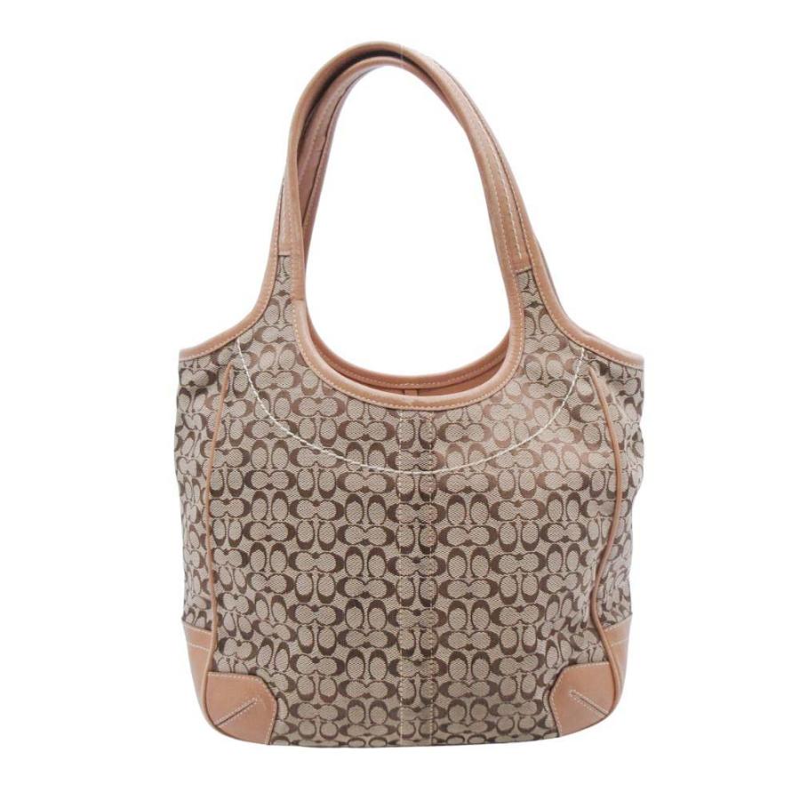 COACH（コーチ） 良品 10774 エルゴ ミニシグネチャー バッグ トートバッグ ハンドバッグ レザー カバン 鞄 茶 ブラウン ...