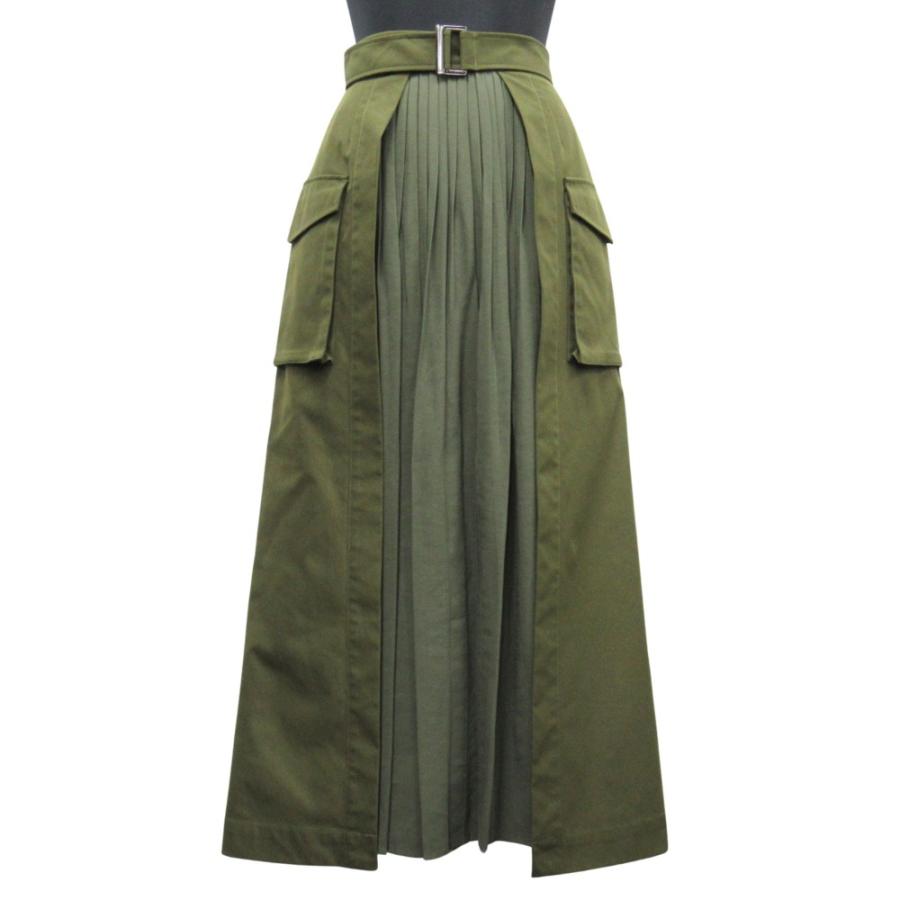 CLANE 美品 クラネ ミリタリー プリーツ ドッキング ロング スカート ベルテッド サイズ0 カーキ レディース 古着 中古 : ブランド古着のリュクス - 通販 - Yahoo!ショッピング