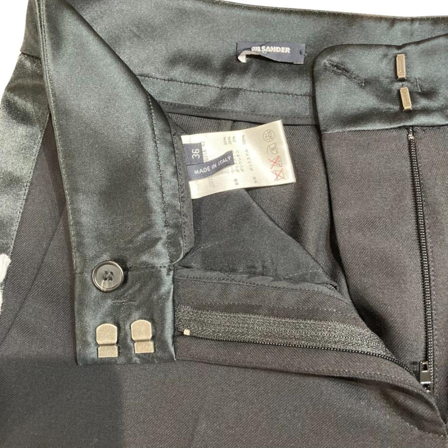 JIL SANDER NAVY 美品 ジルサンダーネイビー ストレッチ サイドライン スラックスパンツ サイズ36 ブラック レディース 古着 中古 : ブランド古着のリュクス - 通販 ...