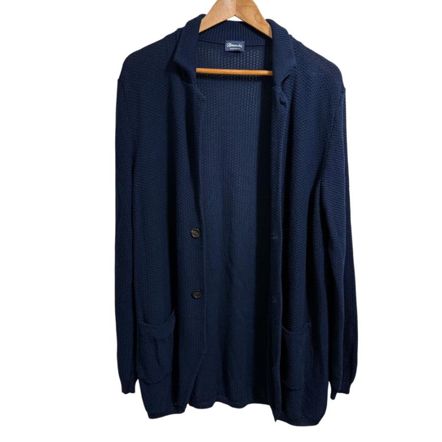 DRUMOHR 美品 Drumohr ドルモア ニット テーラードジャケット サイズ52 ネイビー メンズ 古着 中古 : ブランド古着のリュクス - 通販 - Yahoo!ショッピング