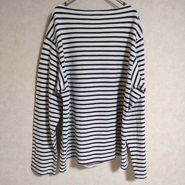 LENO ボーダーバスクシャツ H2201-CS002 サイズ0 カットソー ホワイト ネイビー リノ 4-0208M 231984 : ブランド古着の専門店 ジージー - 通販 ...