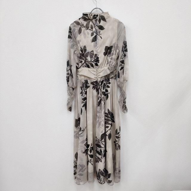 AMERI 新品 MEDI ROLLER ART CHIFFON DRESS 02210560600 定価24200円 サイズS ワンピース べージュ ブラック アメリ 4-0406M ...