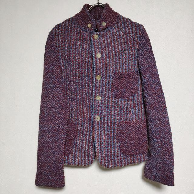 45R/45rpm シェットランドウールの908オール 定価64900円 ジャケット ワインレッド フォーティーファイブアールピーエム 4-1019T 240454 : 240454 ...