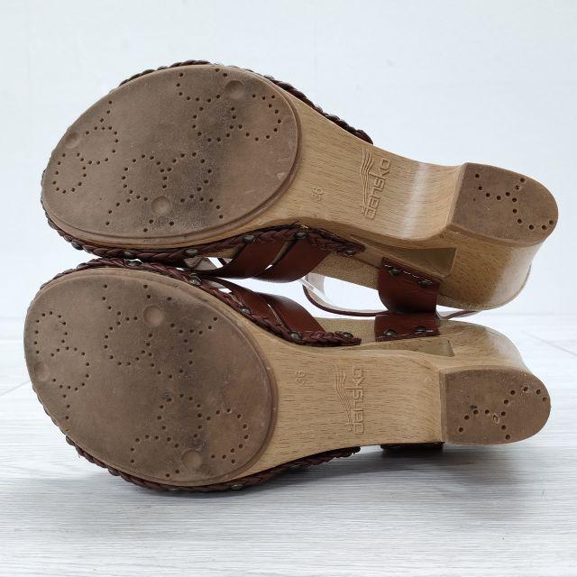 dansko Tru Veg Tan サイズ36 レザー アンクルベルト サンダル ブラウン ベージュ ダンスコ 4-0711S 242051 ...