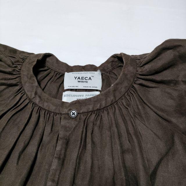 YAECA WRITE ロングギャザーブラウス 99758 リネンドレス ワンピース ブラウン ヤエカ 4-0829M 242424 : 242424 : ブランド古着の専門店 ジージー ...