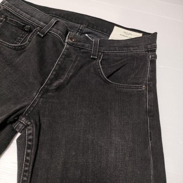 rag & bone スキニー ジーンズ Standard Issue 加工 デニムパンツ ブラック ラグアンドボーン 4-1019G ...