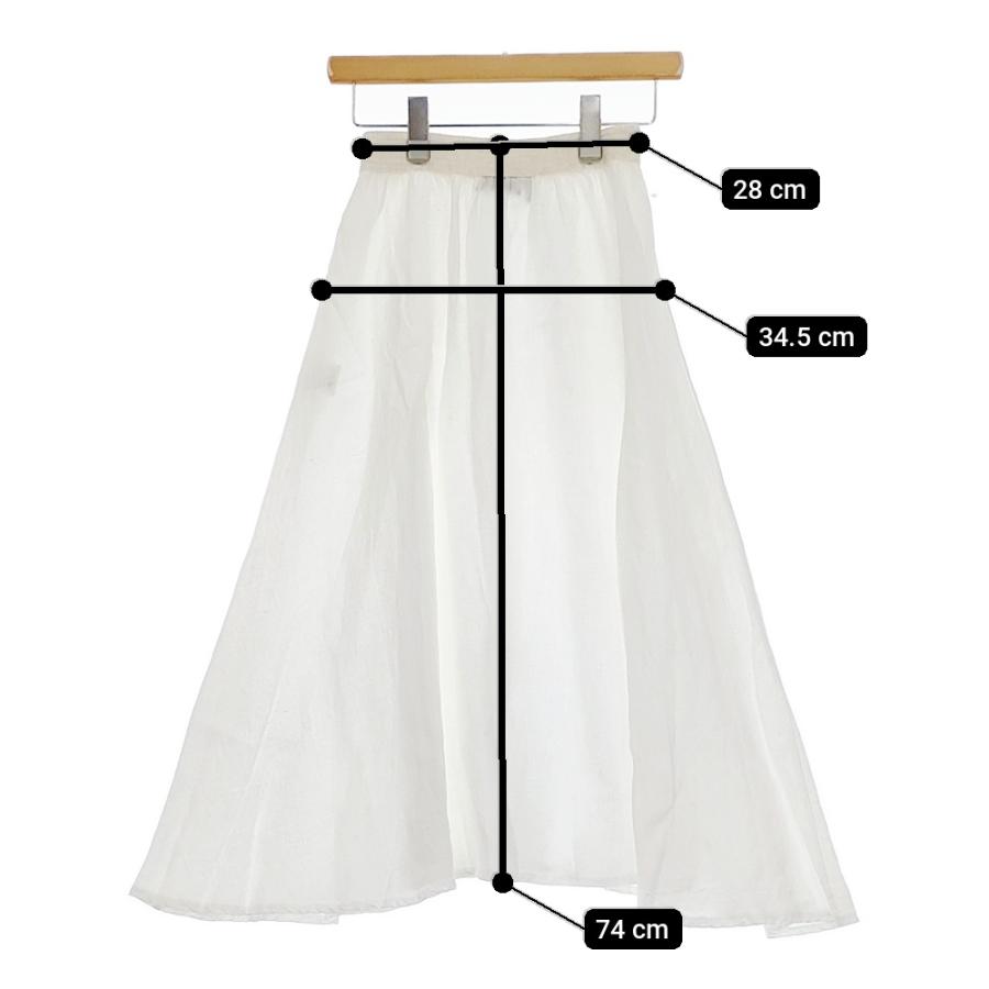 O'NEIL of DUBLIN OF リネン ギャザー IR-07 ロングスカート ホワイト オニールオブダブリン 5-0321M ...