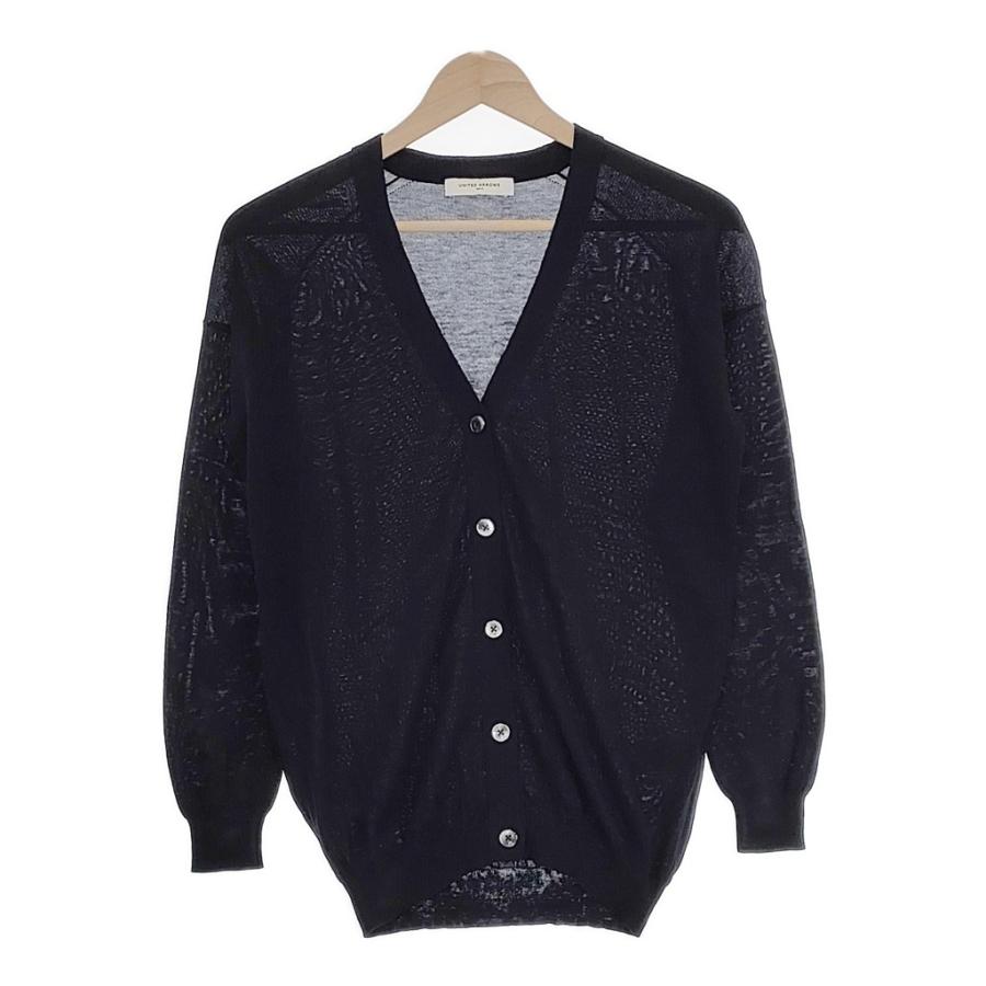 UNITED ARROWS（ユナイテッドアローズ） コットン ハイゲージニット 1515-106-0748 カーディガン ブラック 4-1022M 245839 : ブランド古着の専門店 ...