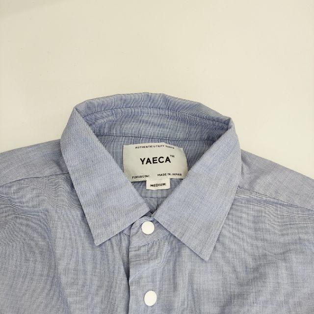 YAECA 1712028 コットン コンフォート スナップボタン ブラウス 長袖シャツ ブルー ヤエカ 5-0102M 249771 : 249771 : ブランド古着の専門店 ジージー ...