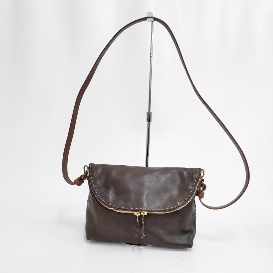 HENRY CUIR レザー 犬 刺繍 ステッチ ショルダーバッグ ブラウン アンリークイール 4-1203G 251595 : 251595 ...
