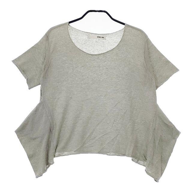 evam eva E131K106 半袖 コットンラミーナイロン ニット ライトグリーン エヴァムエヴァ 5-0602S 252101 ...