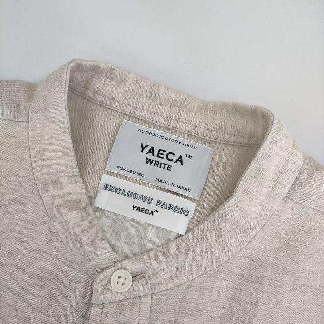 YAECA WRITE BUTTON SHIRT STAND COLLAR P/O LONG スタンドカラー 93106 長袖シャツ キナリ ベージュ ヤエカ 5-0226M 253016 ...